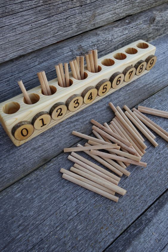 Spindle box Montessori math Educational wooden toy | Etsy
