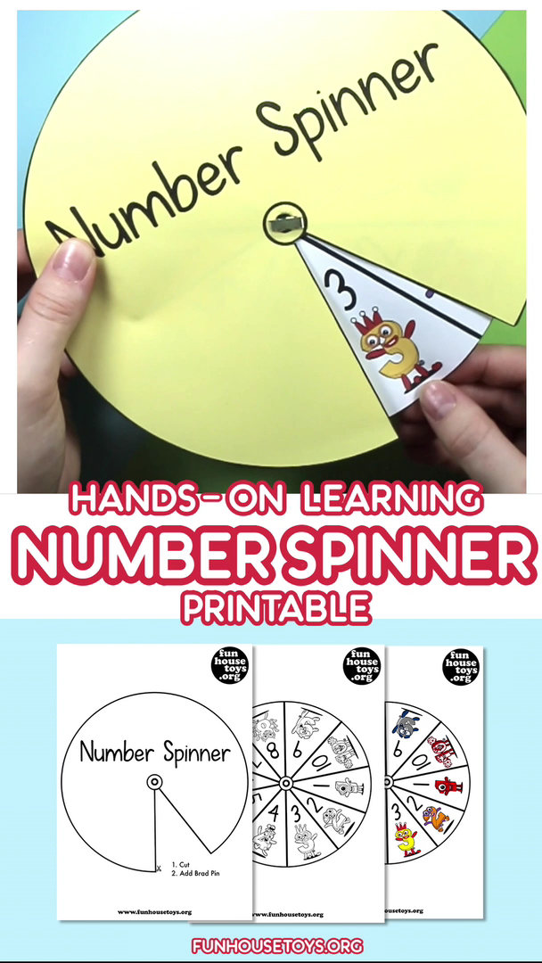 Craft your own fun number spinner game.