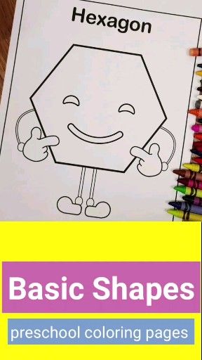 Free basic shapes preschool coloring pages