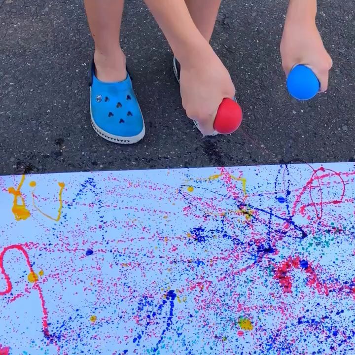 Balloon Splatter Painting * ages 3+ ⋆ Raising Dragons