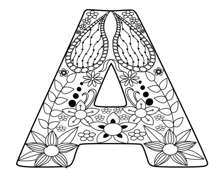 Letter A Coloring Pages for Toddlers